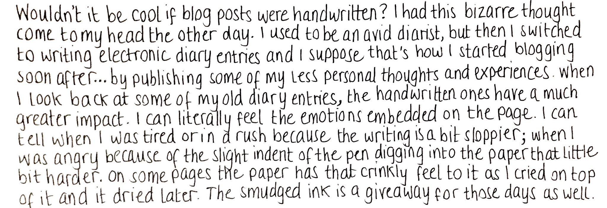 A HANDWRITTEN POST… – Life of a Medic